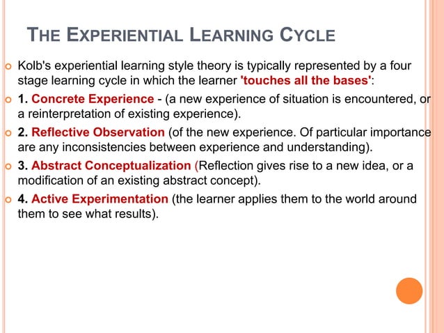Kolb learning styles | PPTX