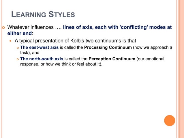 Kolb learning styles | PPTX