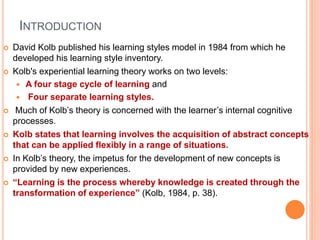 Kolb Learning Styles