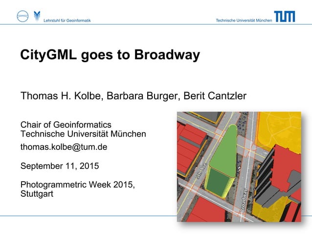 CityGML goes to Broadway - An Open Data 3D City Model for New York City | PDF | 3-D Graphics ...