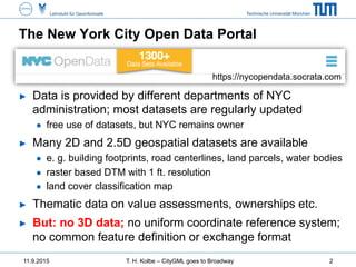 CityGML goes to Broadway - An Open Data 3D City Model for New York City ...