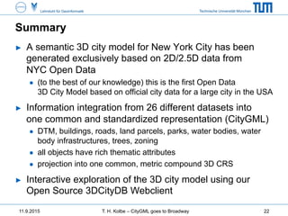 CityGML goes to Broadway - An Open Data 3D City Model for New York City ...