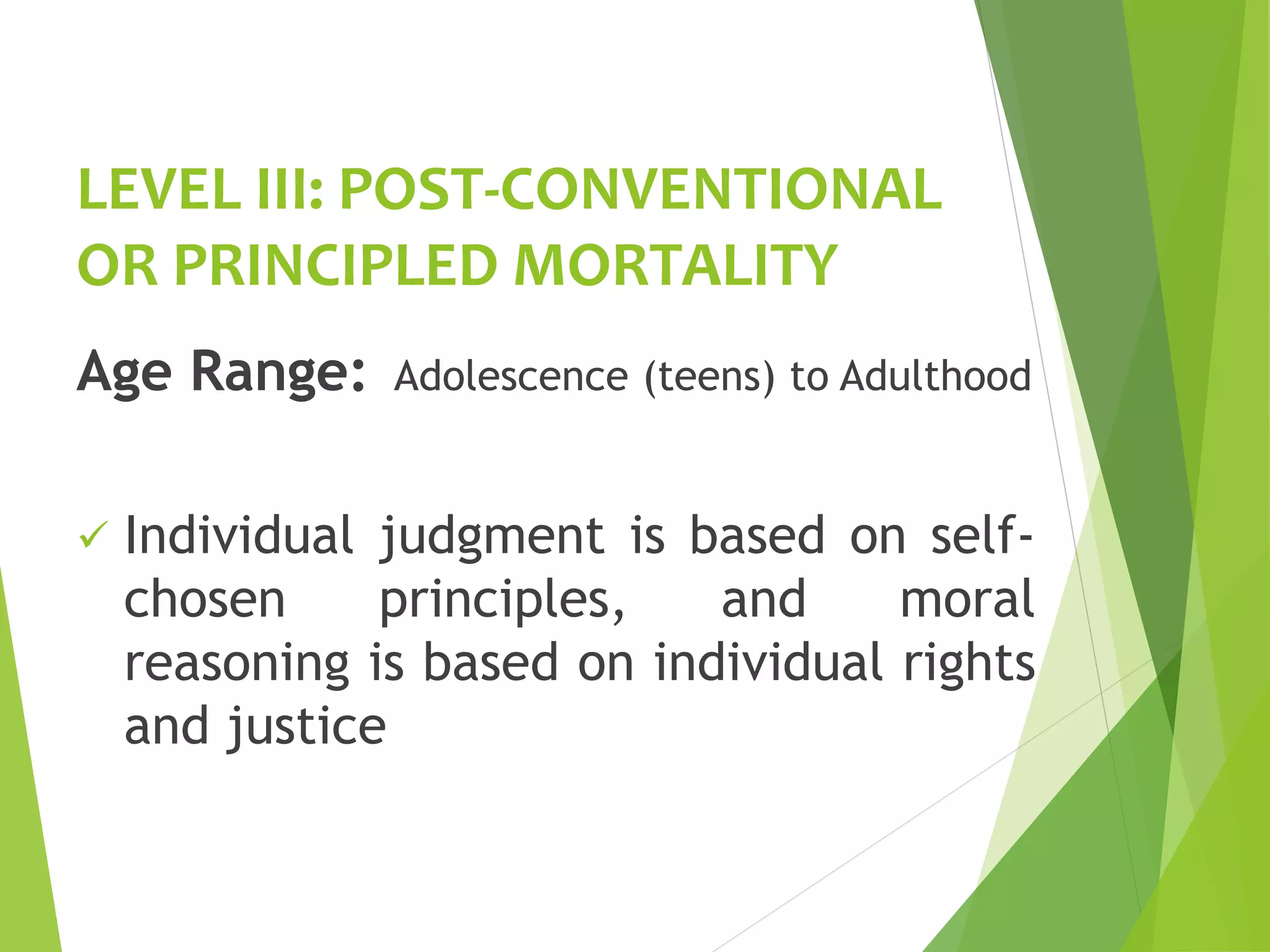 Kolberg's Stages of Moral Development | PPTX