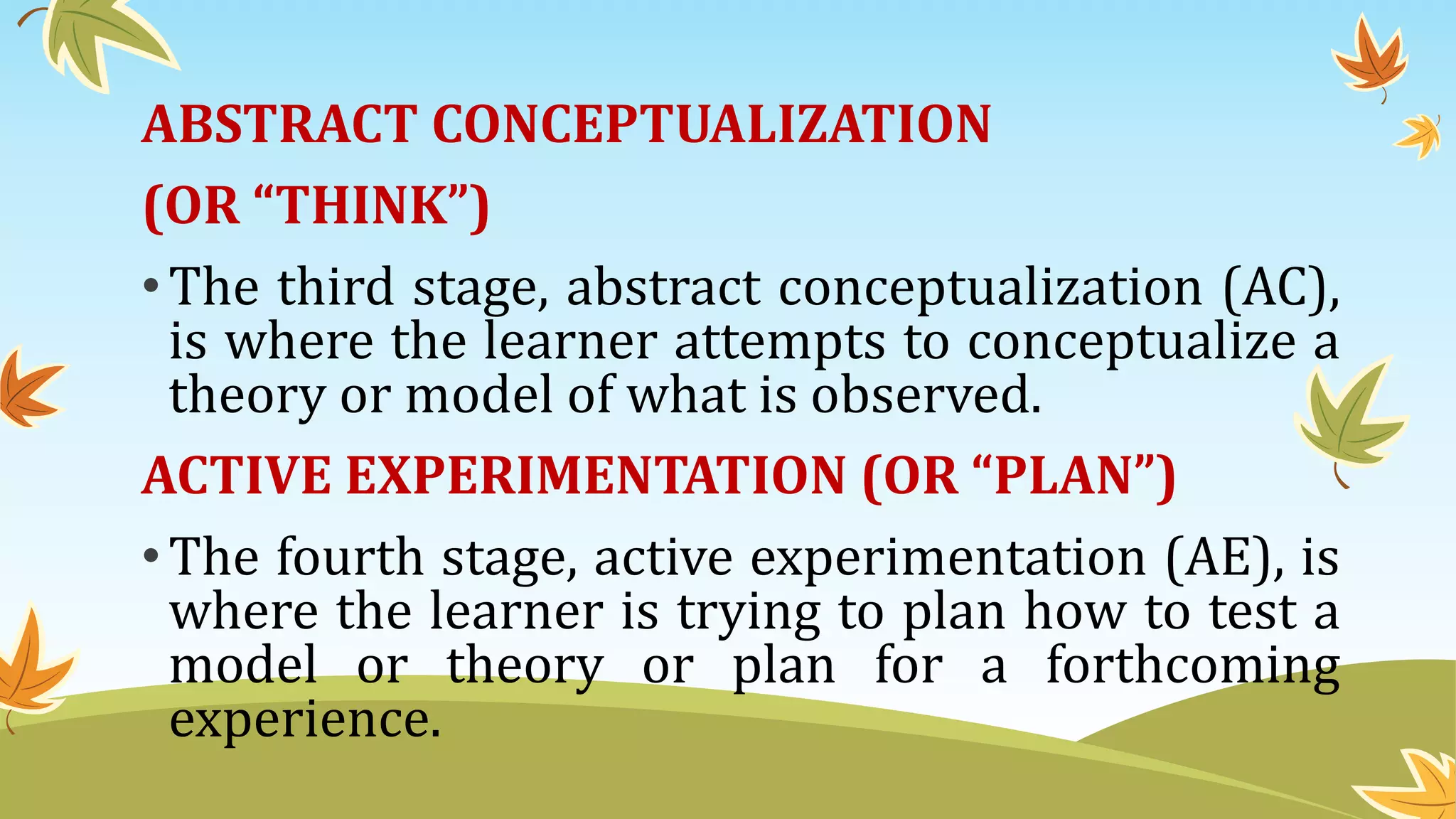 Kolbs learning-theory-group-4 revised | PPTX
