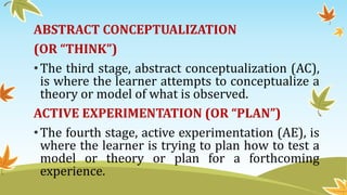 Kolbs learning-theory-group-4 revised | PPTX