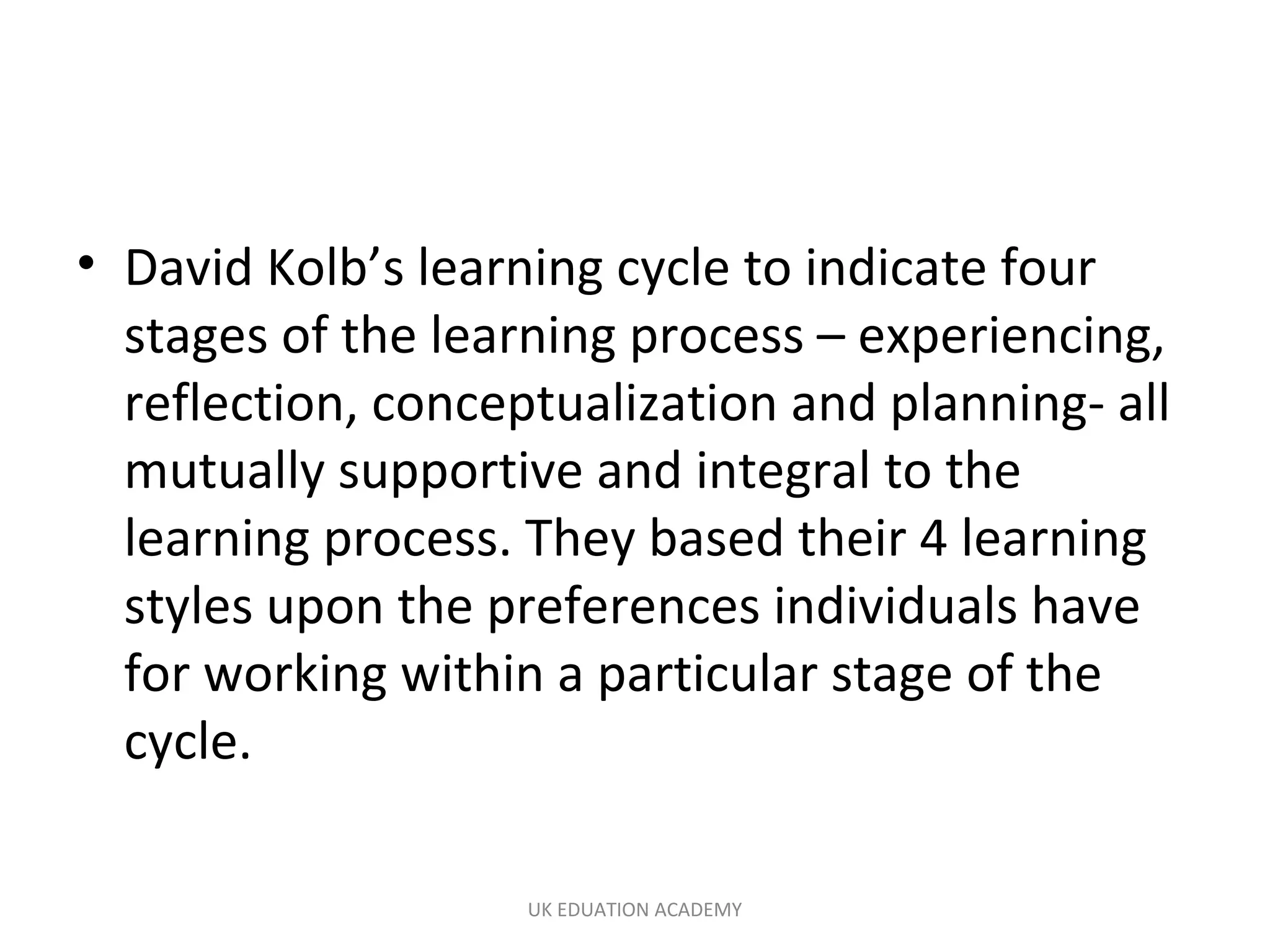 Kolbs learningstyles | PPT