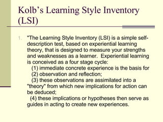 Kolb Theory | PPT
