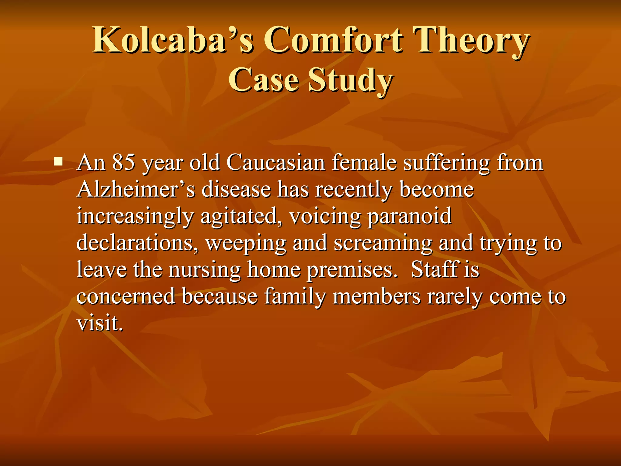 Kolcaba 090627131019-phpapp02 | PPT