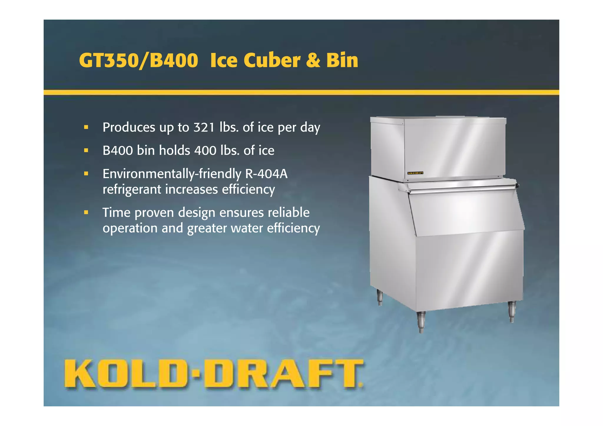 KOLD-DRAFT Commercial Ice Machines Overview | PDF
