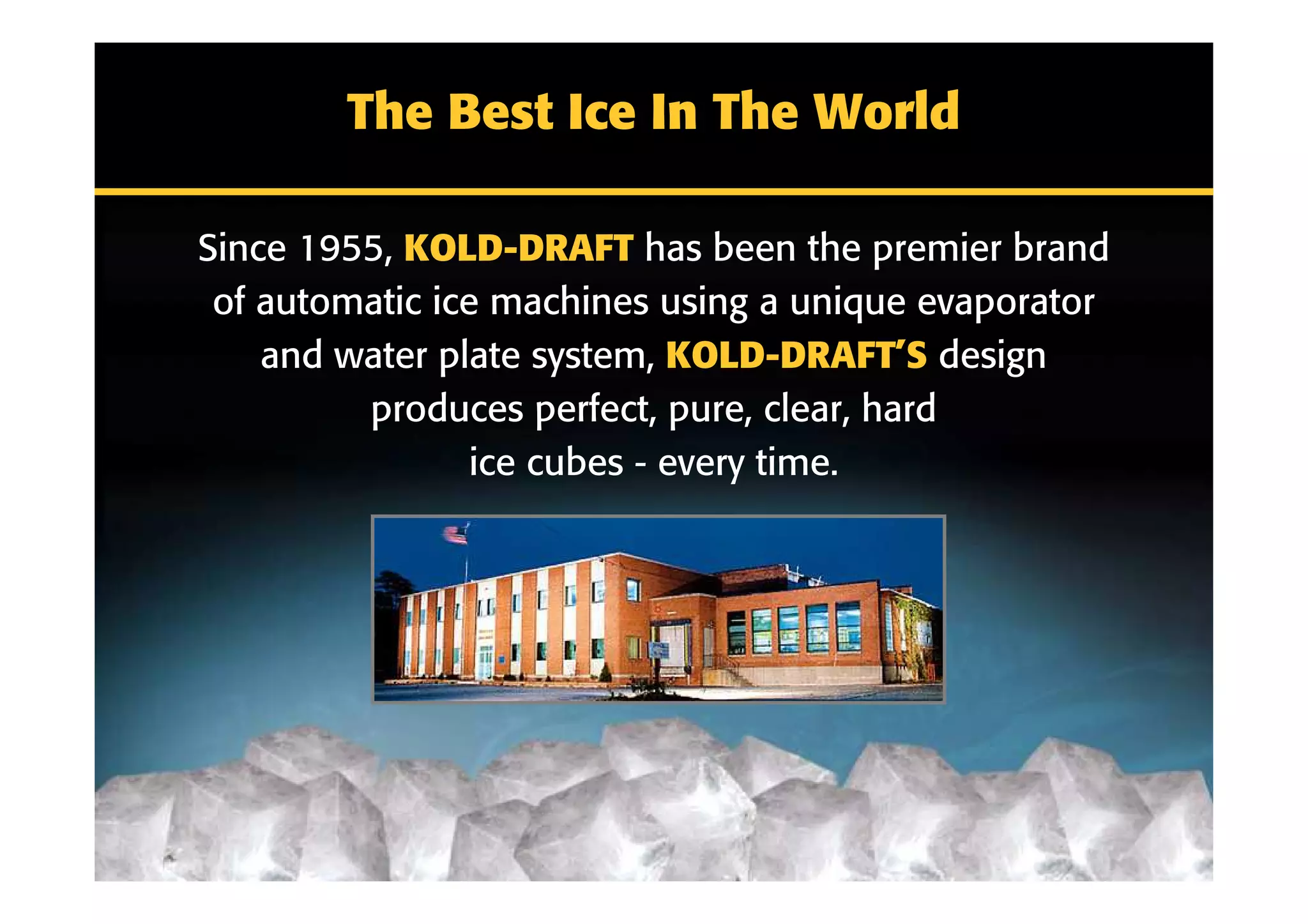 KOLD-DRAFT Commercial Ice Machines Overview | PDF