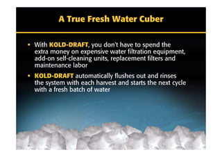 KOLD-DRAFT Commercial Ice Machines Overview | PDF