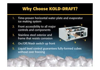 KOLD-DRAFT Commercial Ice Machines Overview | PDF