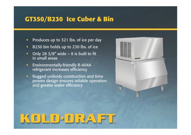 KOLD-DRAFT Commercial Ice Machines Overview | PDF