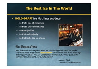 KOLD-DRAFT Commercial Ice Machines Overview | PDF