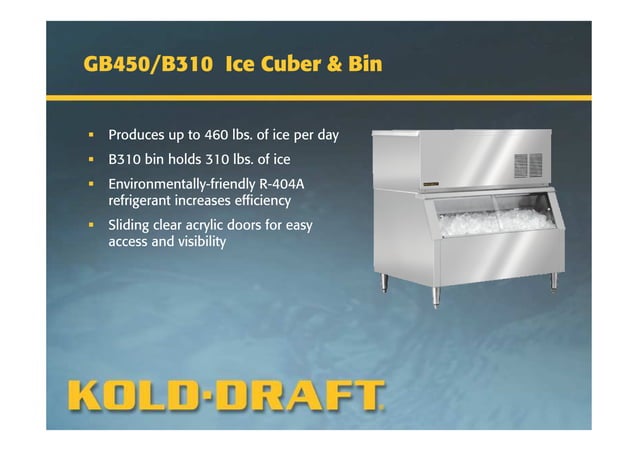 KOLD-DRAFT Commercial Ice Machines Overview | PDF