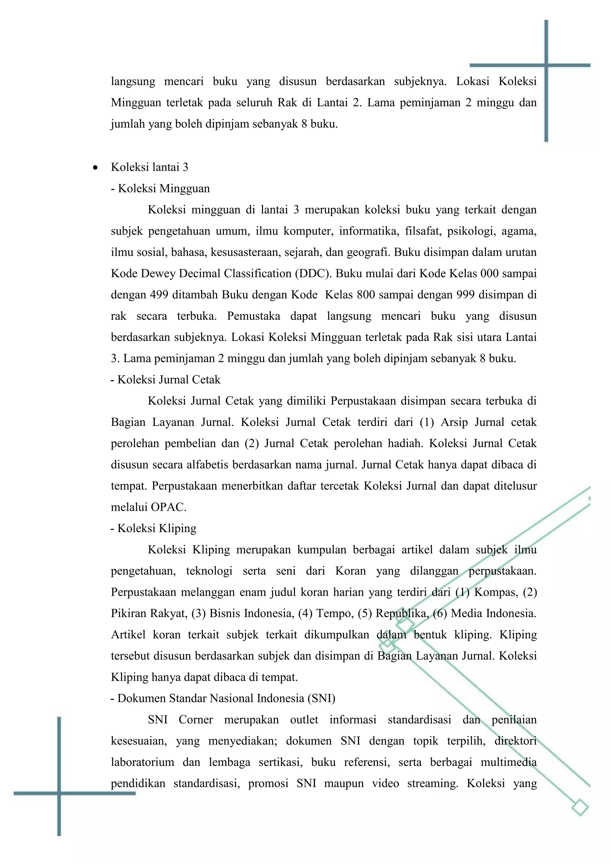 Koleksi Media Elektronik di Perpustakaan Pusat ITB | PDF