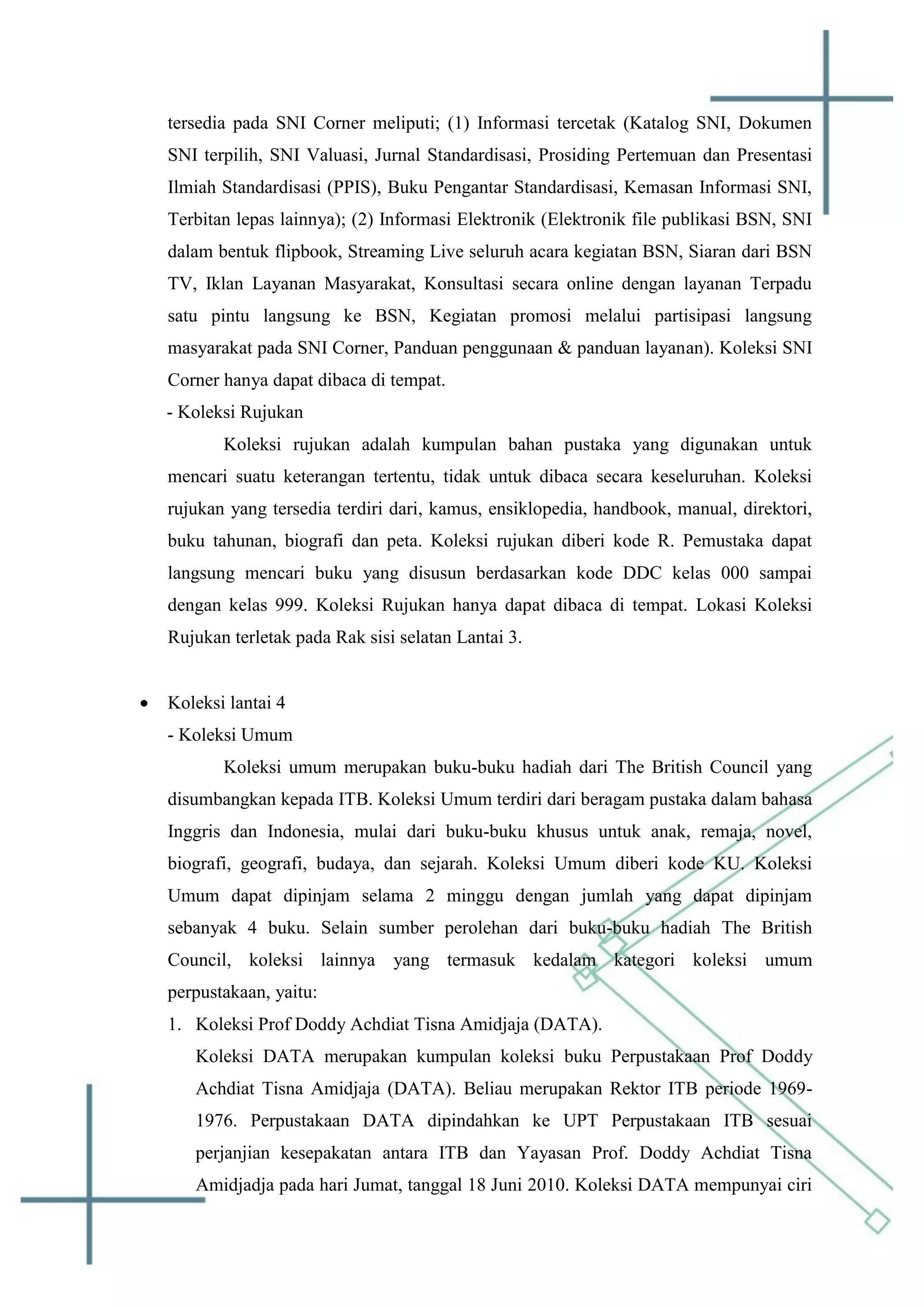 Koleksi Media Elektronik di Perpustakaan Pusat ITB | PDF