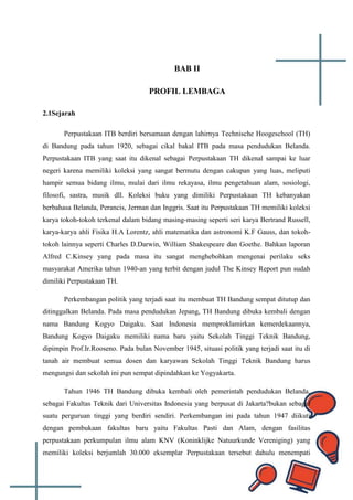 Koleksi Media Elektronik di Perpustakaan Pusat ITB | PDF