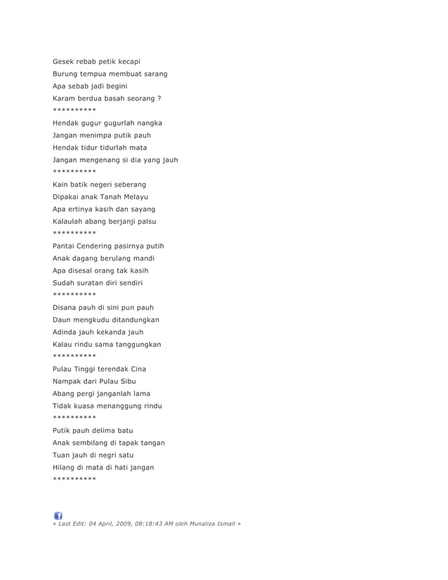 Koleksi pantun melayu klasik | DOCX