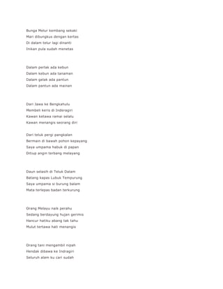 Koleksi pantun melayu klasik | DOCX