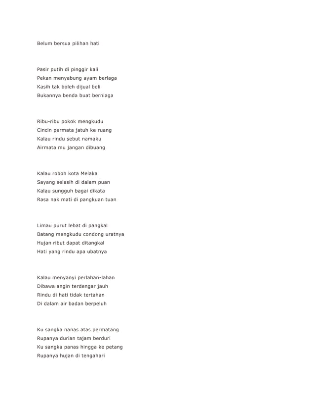 Koleksi pantun melayu klasik | DOCX