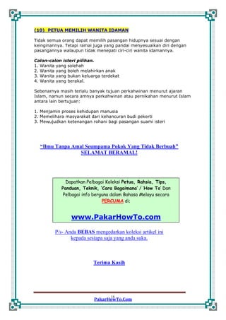 Koleksi petua & panduan rumahtangga | PDF