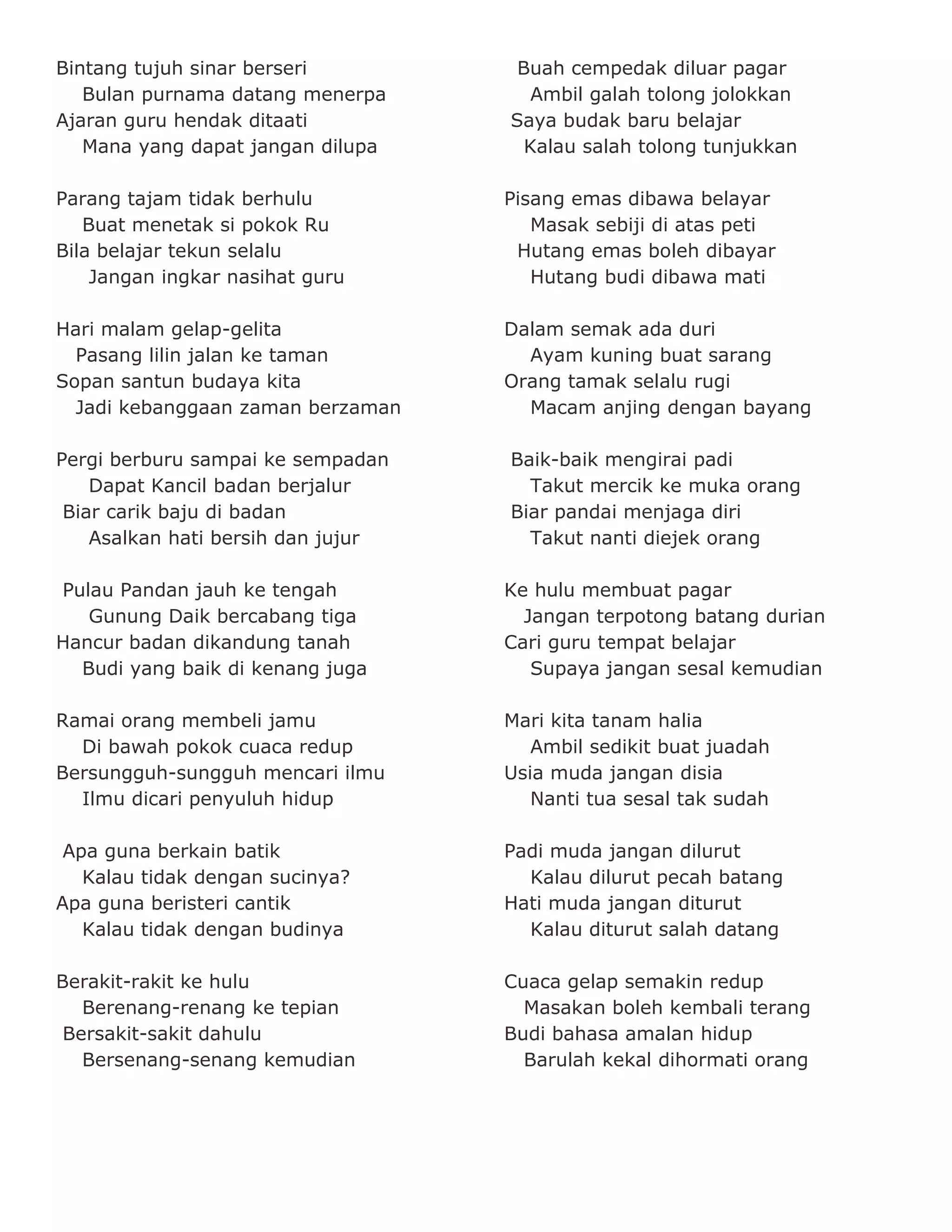 Koleksi puisi klasik dan moden yang segar sepanjang zaman | PDF