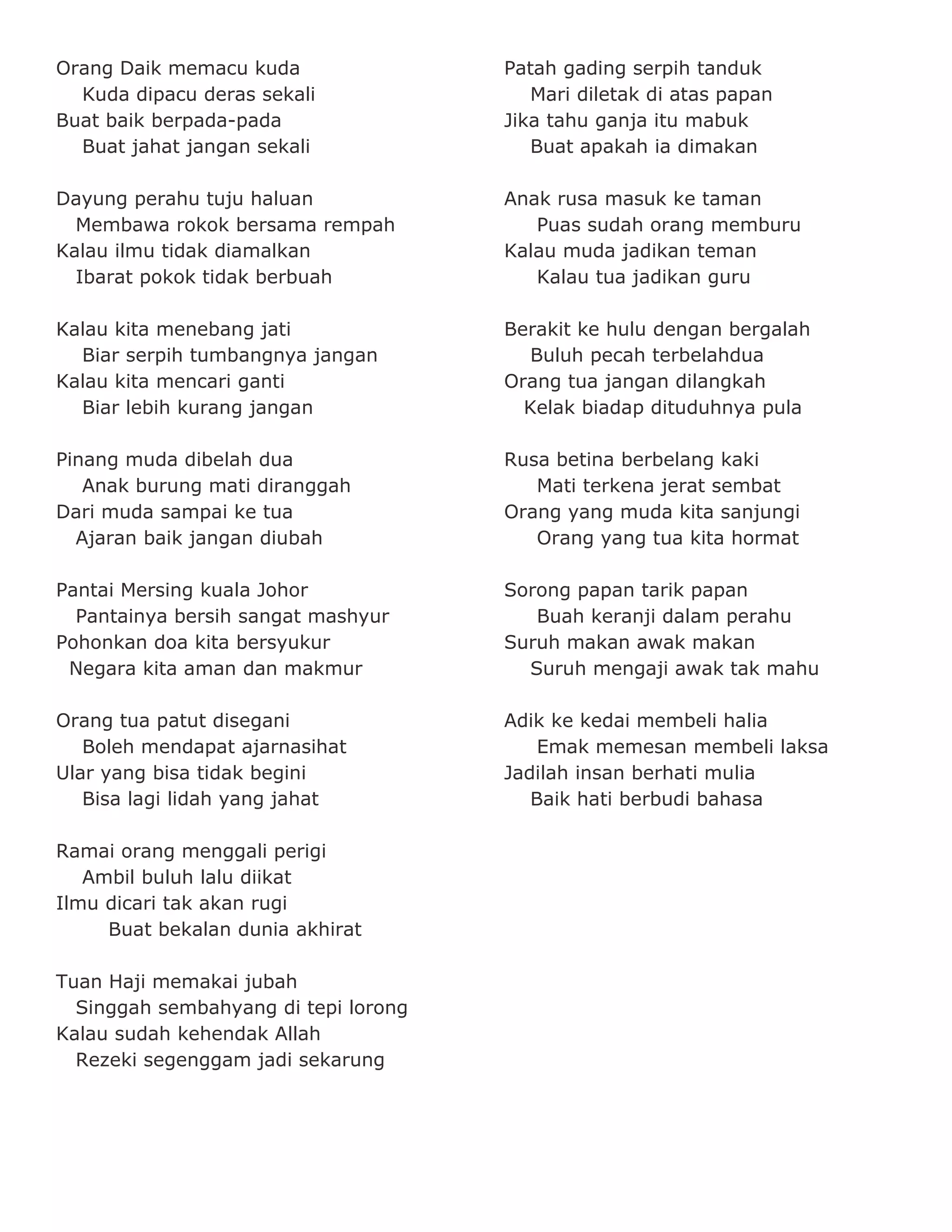 Koleksi puisi klasik dan moden yang segar sepanjang zaman | PDF