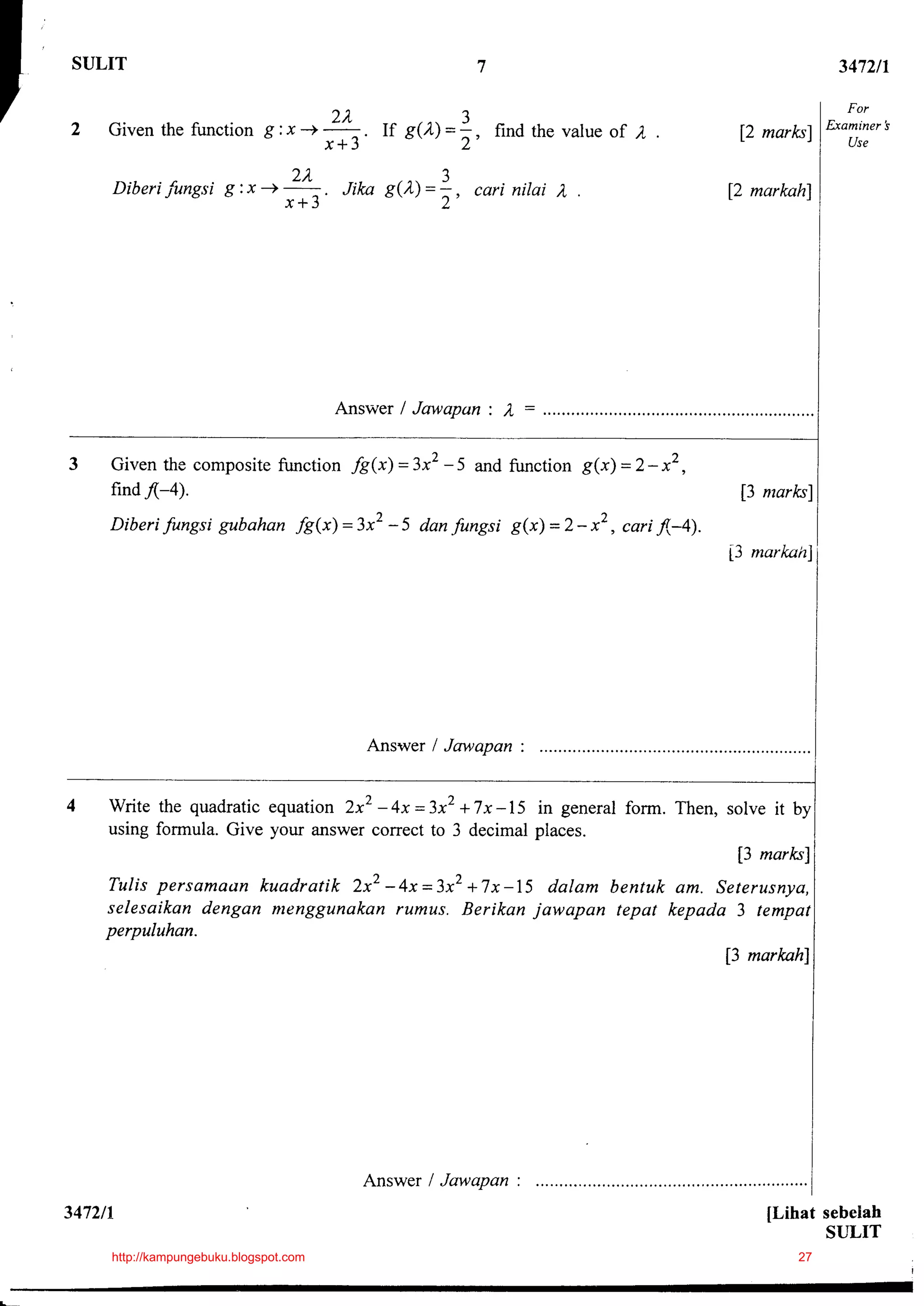 Koleksi soalan addmath kertas1 | PDF