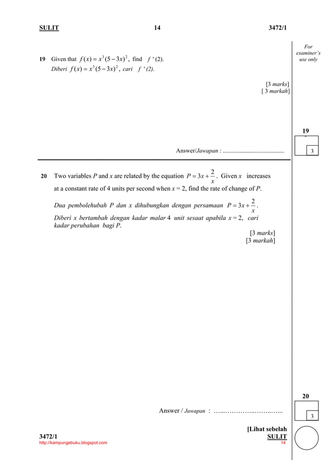 Koleksi soalan addmath kertas1 | PDF