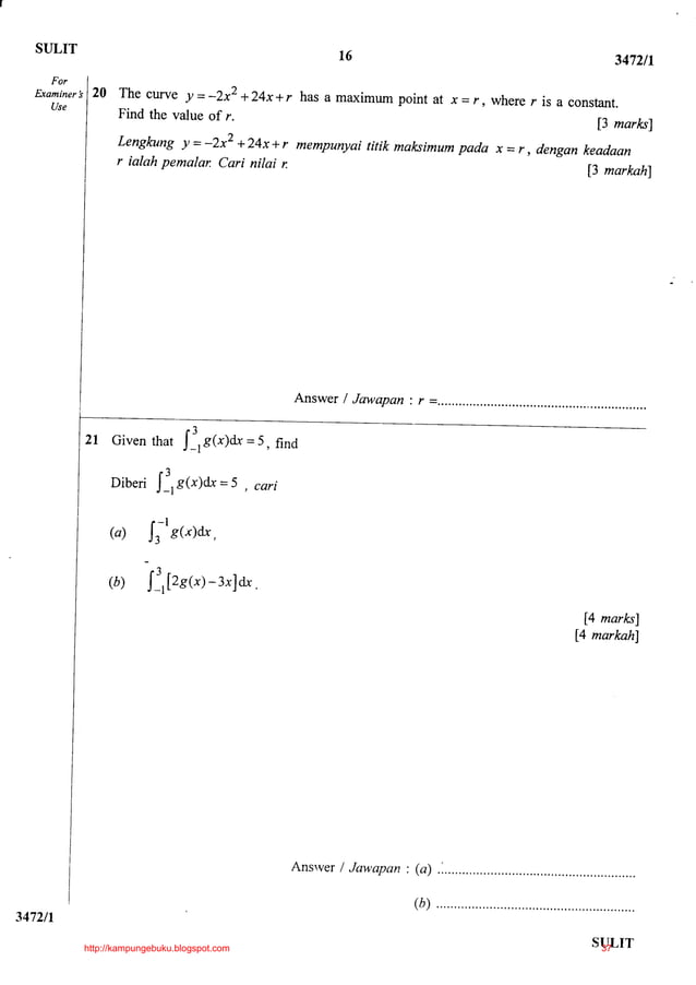 Koleksi soalan addmath kertas1 | PDF