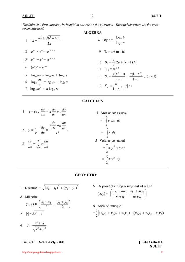 Koleksi soalan addmath kertas1 | PDF