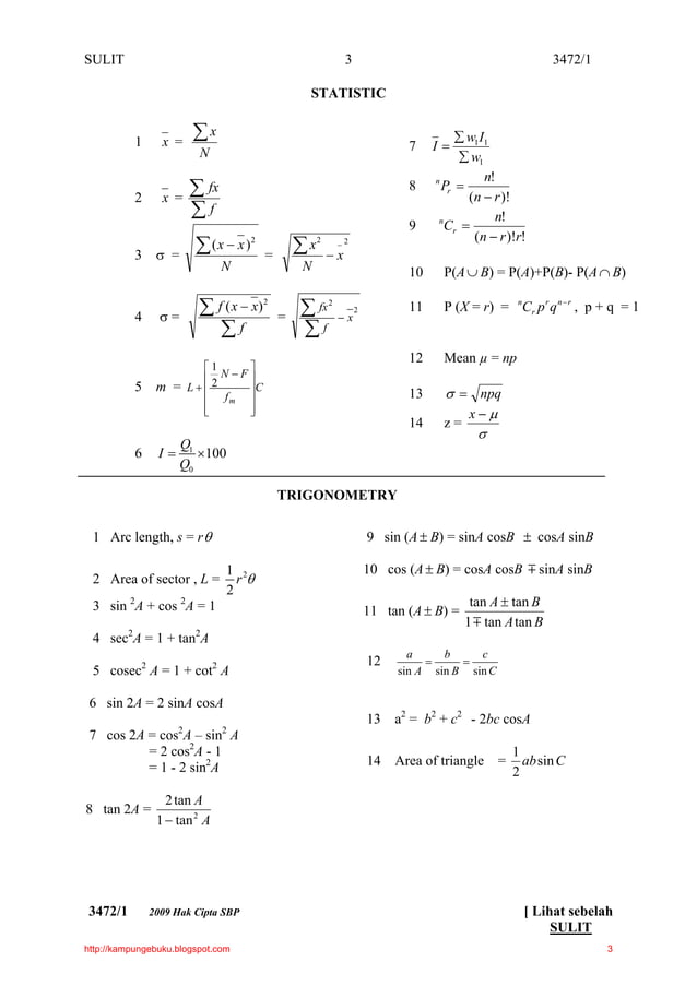 Koleksi soalan addmath kertas1 | PDF