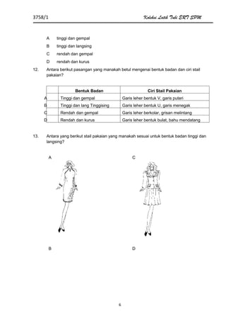 Koleksi soalanlatihtubimodulpakaian | DOC
