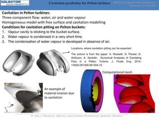 Efficiency and cavitation prediction for hydraulic machines | PDF