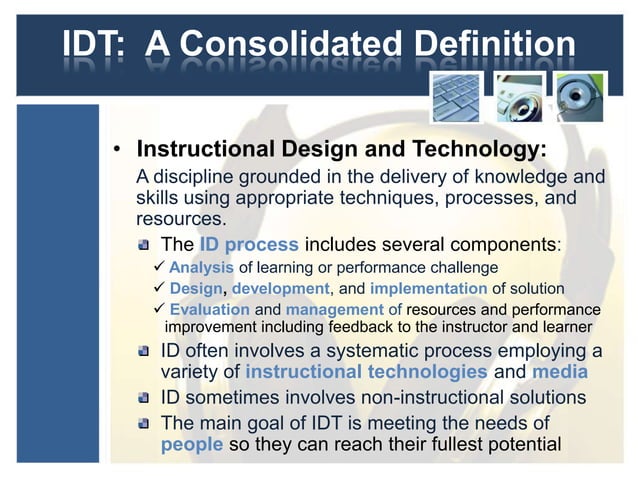 Kolencik Definition of Instructional Design and Technology | PPT