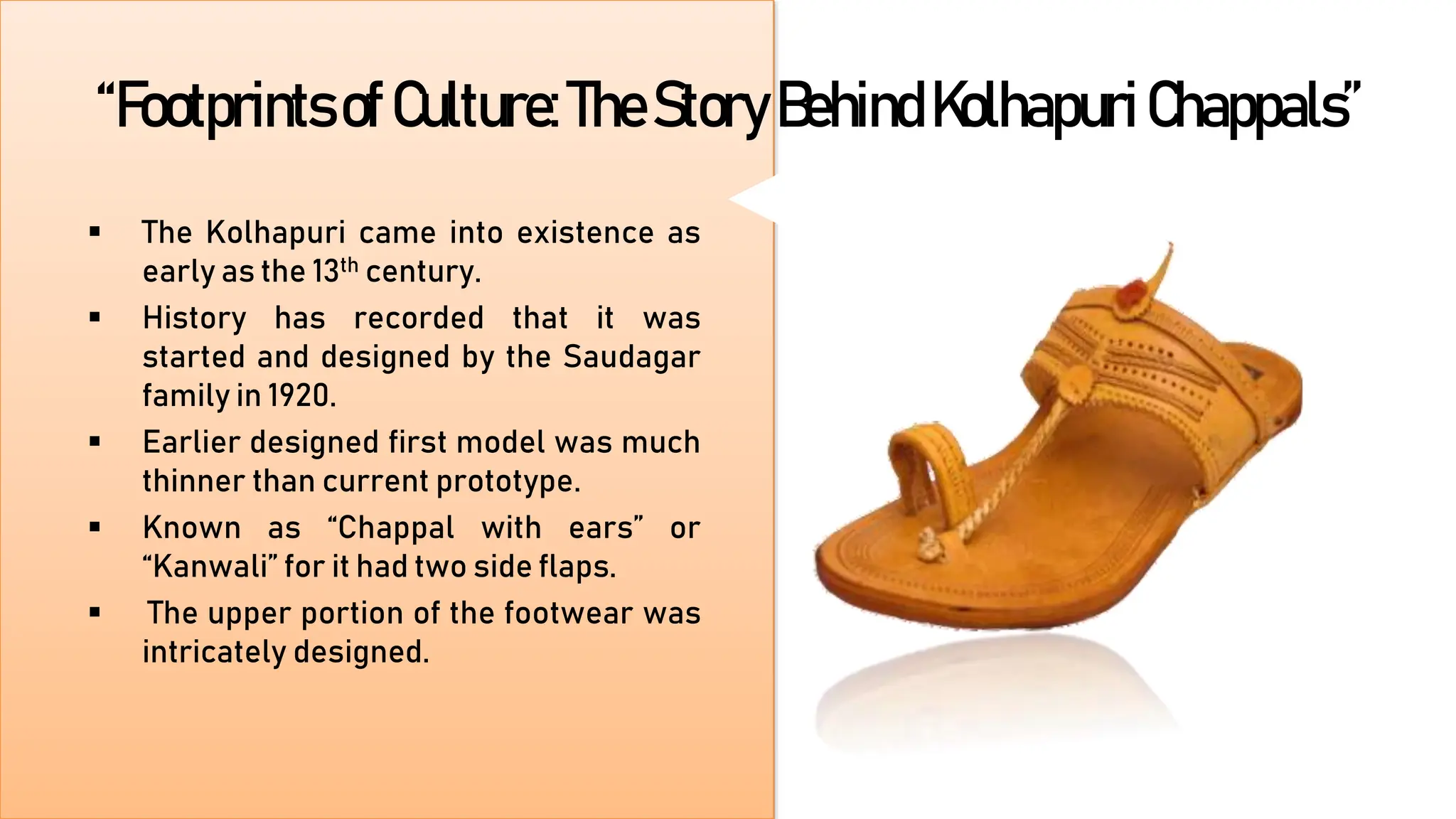Presentation On Kolhapuri Chappal . pptx | PPT