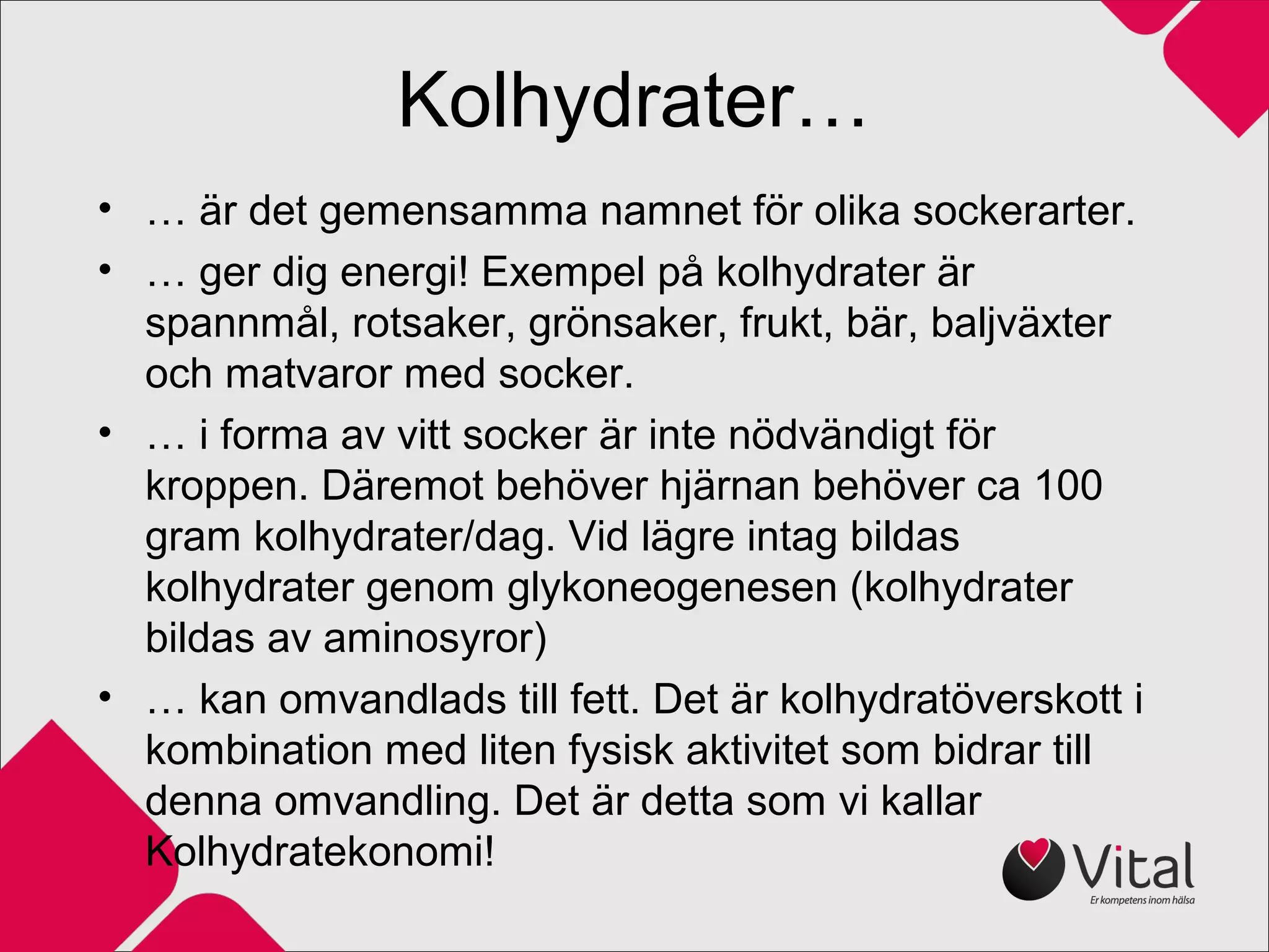 Kolhydrater | PPT