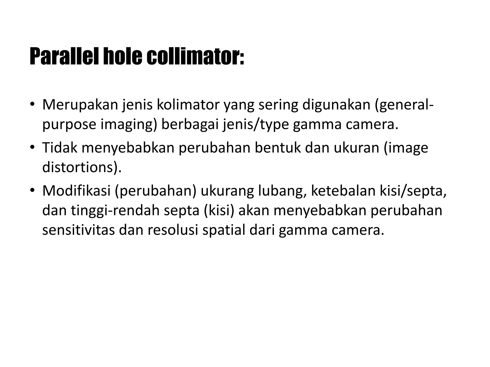 Kolimator gamma kamera | PPTX