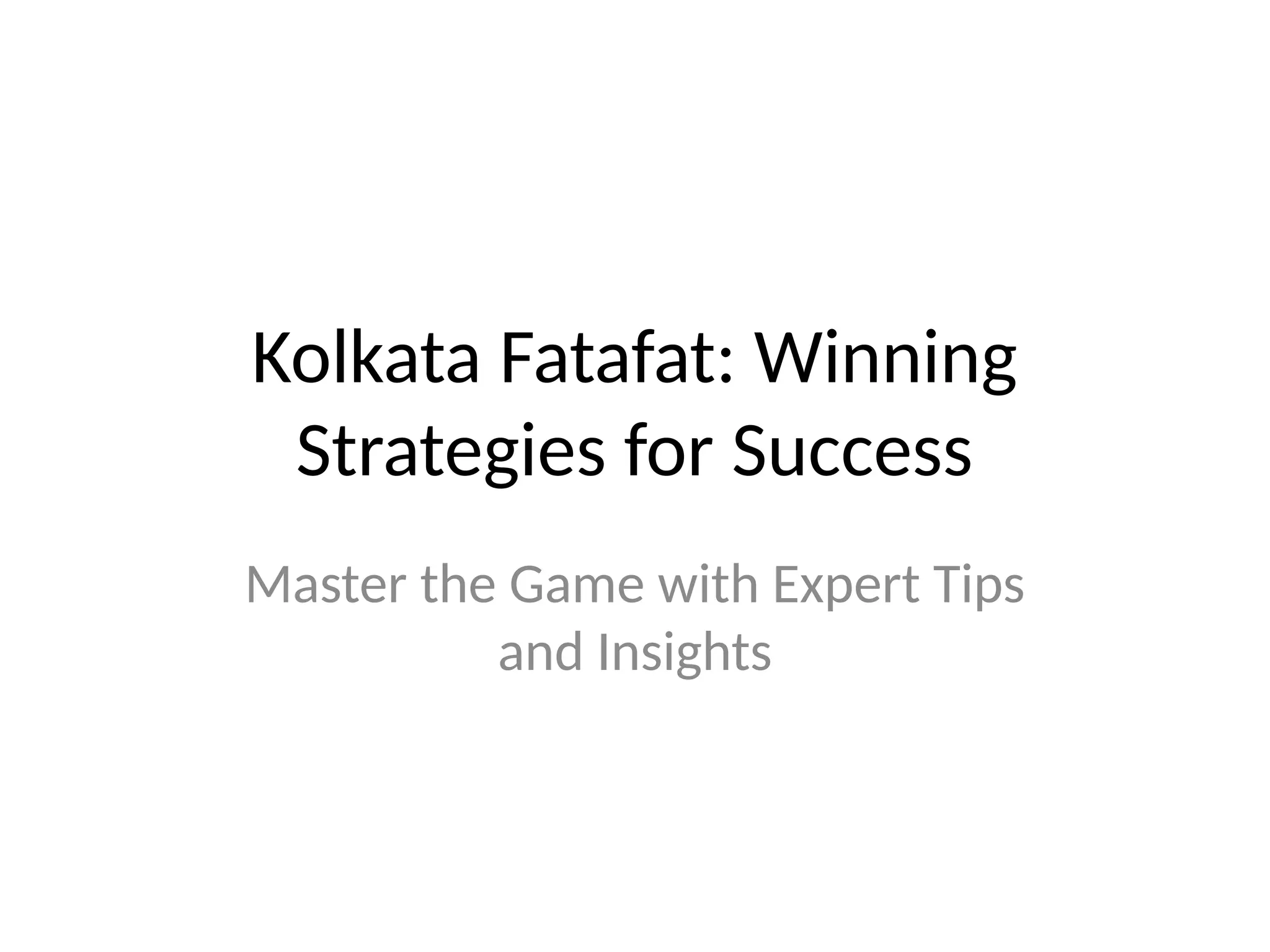 Kolkata Fatafat Presentation Updated.pptx