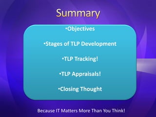 BCP Kolkata LC | TLP Tracking and Appraisals | PDF