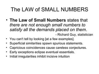 10 Data Commandments to Overcome the Law of Small Numbers | PPT