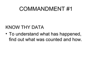 10 Data Commandments to Overcome the Law of Small Numbers | PPT ...