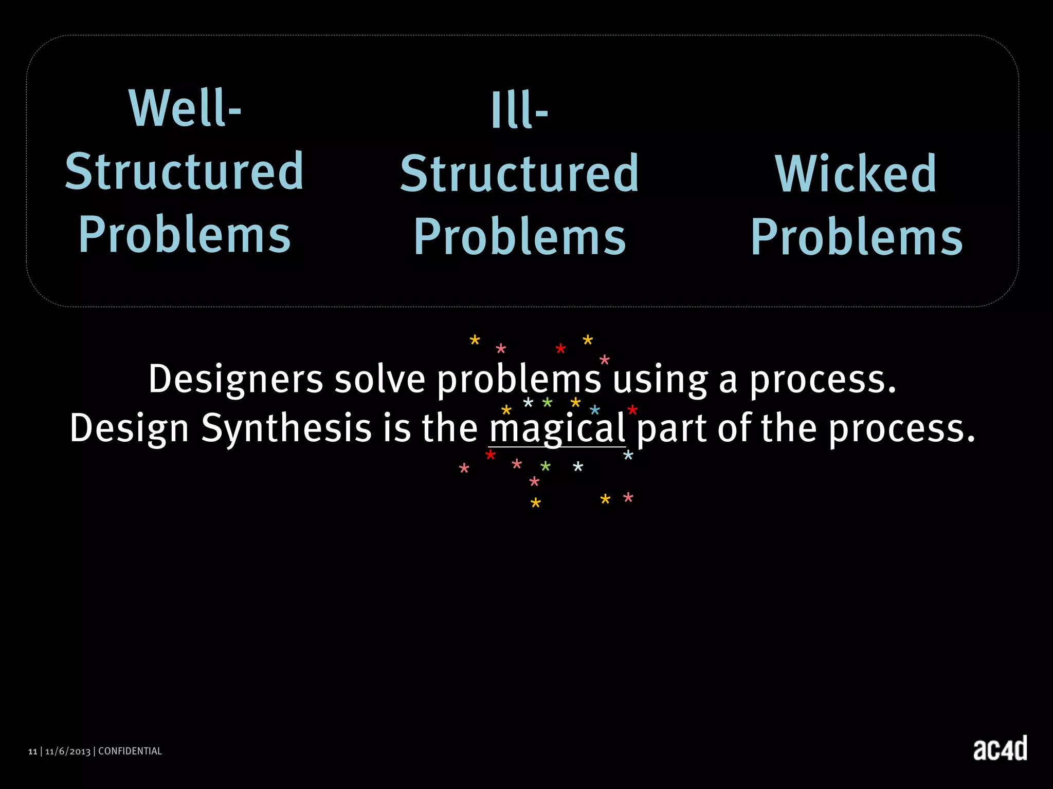 SDNC13 -Day2- Methods of Design Synthesis: Learn to Synthesise Research into Meaningful Insights ...
