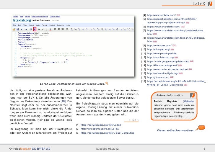 Kollaboratives Schreiben mit LaTeX