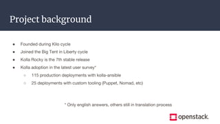 OpenStack Kolla project update rocky release | PPT