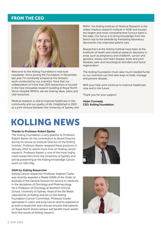 Kolling Foundation Newsletter May 2012 | PDF