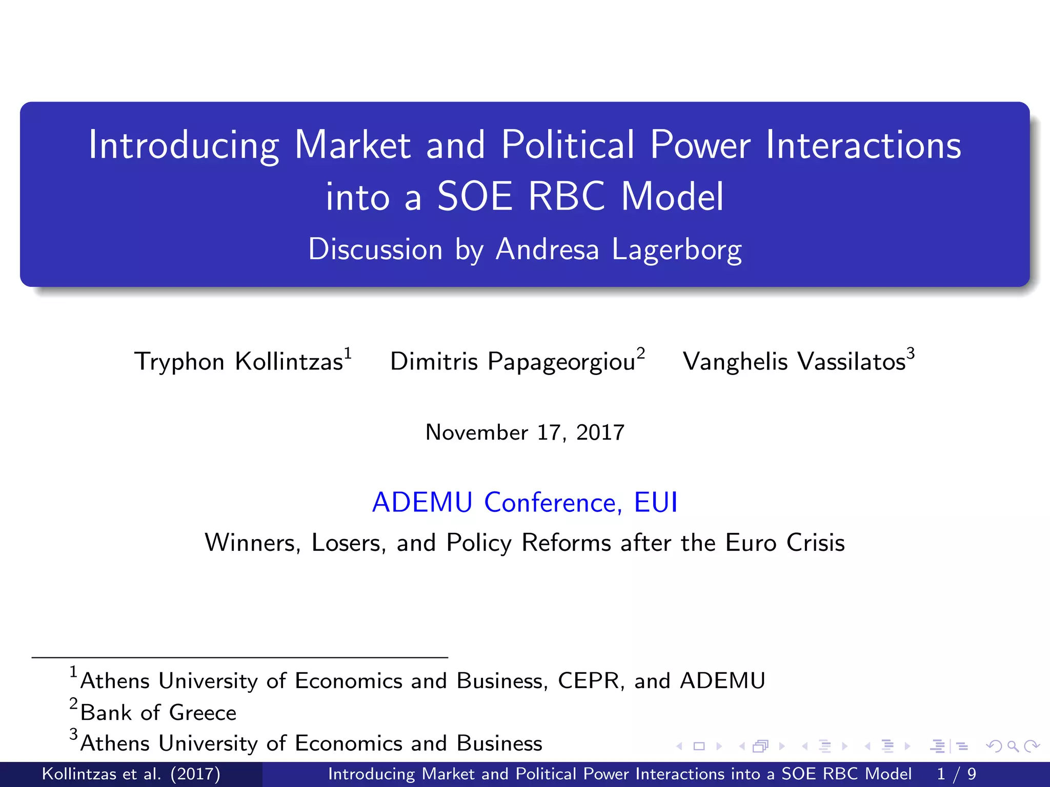 Introducing market and political power interactions into a SOE RBC ...
