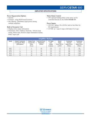 Kollmorgen .servostar600 with_gold_line_xt_tb_catalog | PDF