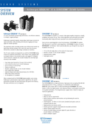 Kollmorgen goldline xt_servostar600_catalog | PDF